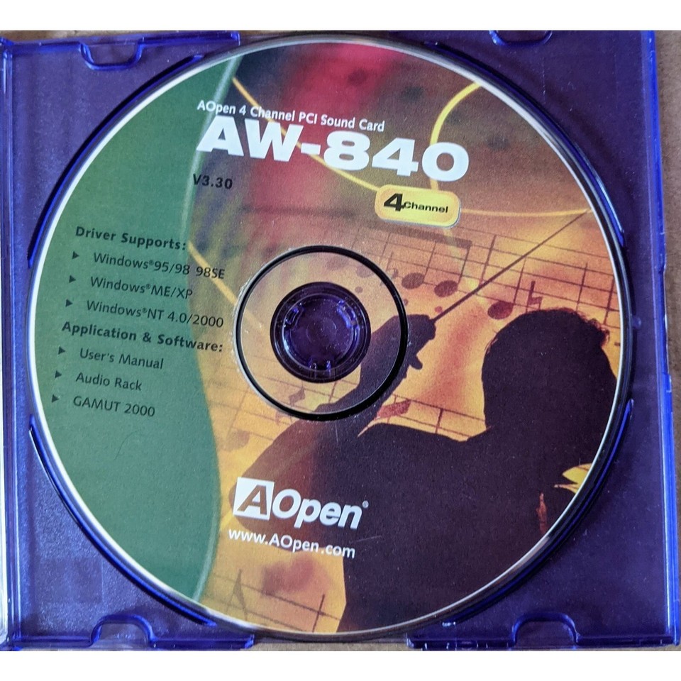 AOpen PCI Sound Card Driver CD AW-840 | eBay