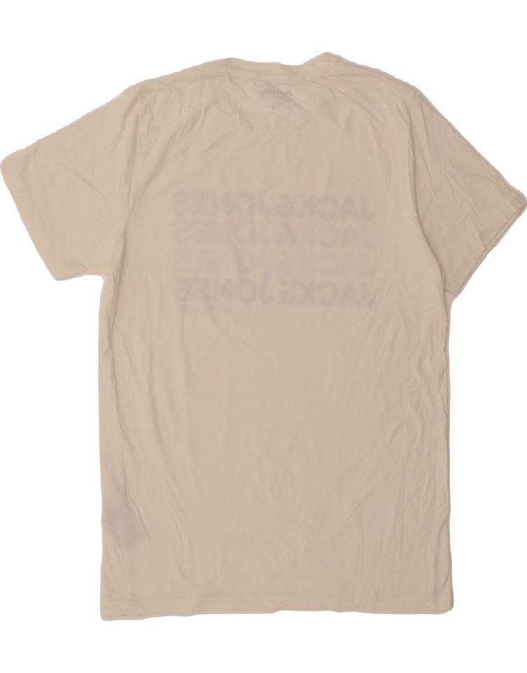 JACK & JONES Mens Graphic T-Shirt Top Medium Off White Cotton BG15 | eBay