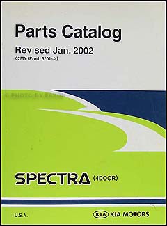 2002 Kia Spectra 4-door Parts Catalog Original Picures and Part Numbers ...