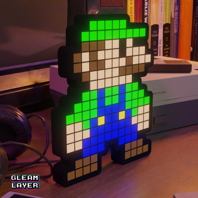 Modèles De Pixel Art Luigi Pixel Luigi. Download Free 3D Model By