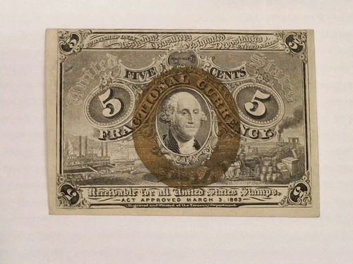2nd Issue 5 Cent Fractional Currency Note | eBay
