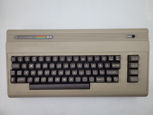 COMMODORE 64 - CASE AND KEYBOARD ONLY - NO MOTHERBOARD - ALL TABS ...