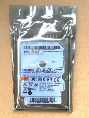 160 GB Samsung HM160HC IDE PATA 5400 RPM 8MB Laptop 2.5" Hard Drive ...