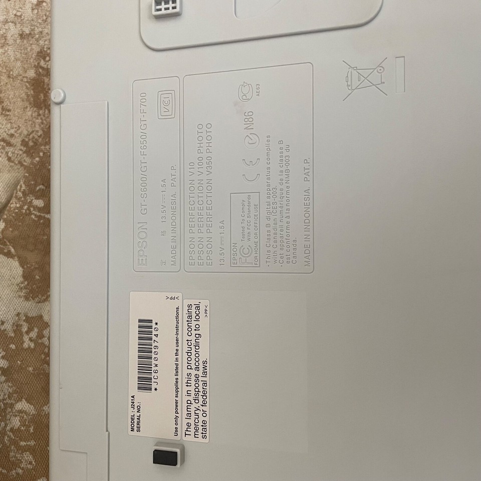 Epson Perfection V350 PHOTO Flatbed Scanner (power chord not included ...