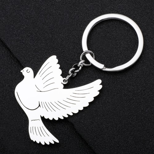 Stainless Steel Novelty Pigeon Keychain Doves Birds Car Keyring Gifts ...
