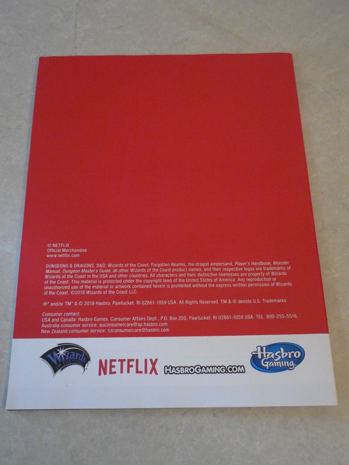 STRANGER THINGS D&D STARTER SET RULEBOOK, HASBRO GAMING, 2018, BOOK ...