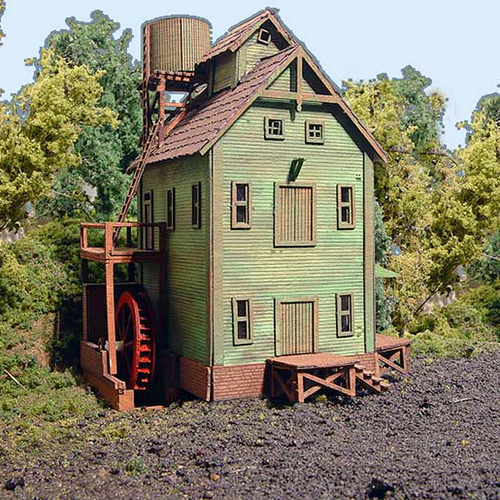 GRIST MILL N Scale Model Railroad Structure Unpainted Laser-Cut Wood ...