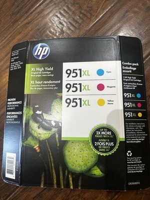 hp 951xl ink cartridges 3 pack | eBay
