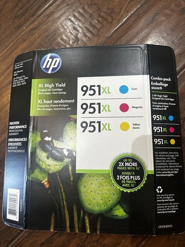 hp 951xl ink cartridges 3 pack | eBay