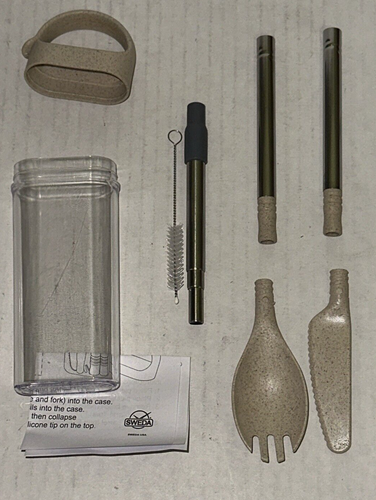 SWEDA USA Camping Survival Utensils Spork Fork Spoon Knife Portable Eco ...