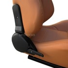 2 X TANAKA TAN PVC LEATHER RACING SEATS RECLINABLE + SLIDERS FOR CHEVY ...
