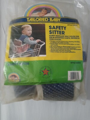 Vintage Safety Sitter For Baby In Carts Or Chairs Soft Fleece In Orig ...