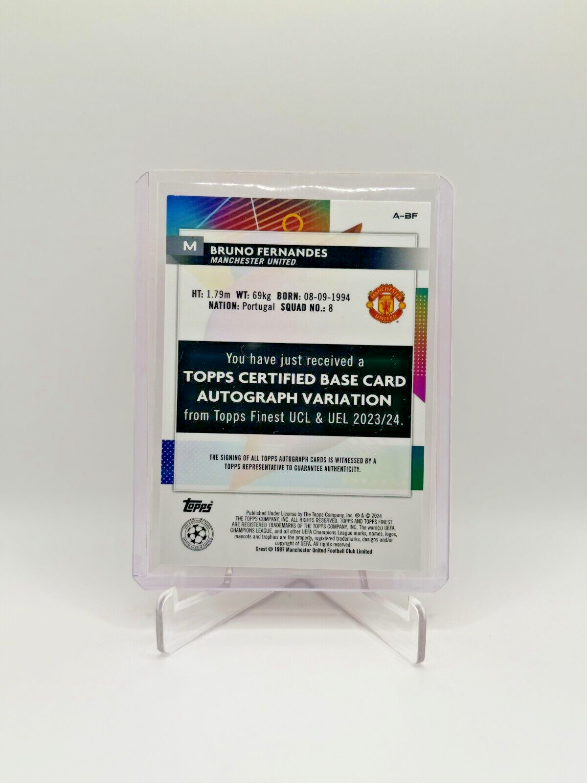 2023-24 Topps Finest Bruno Fernandes /25 Car Manchester United | eBay