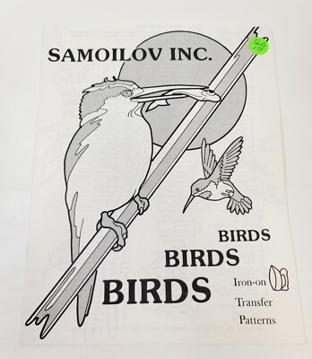 EASY PUNCH Birds Birds Birds Iron-On Transfer Patterns Book Color Chart ...