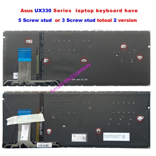 5 or 3 stud US Backlit Keyboard for Asus ZenBook UX330C UX330CA ...