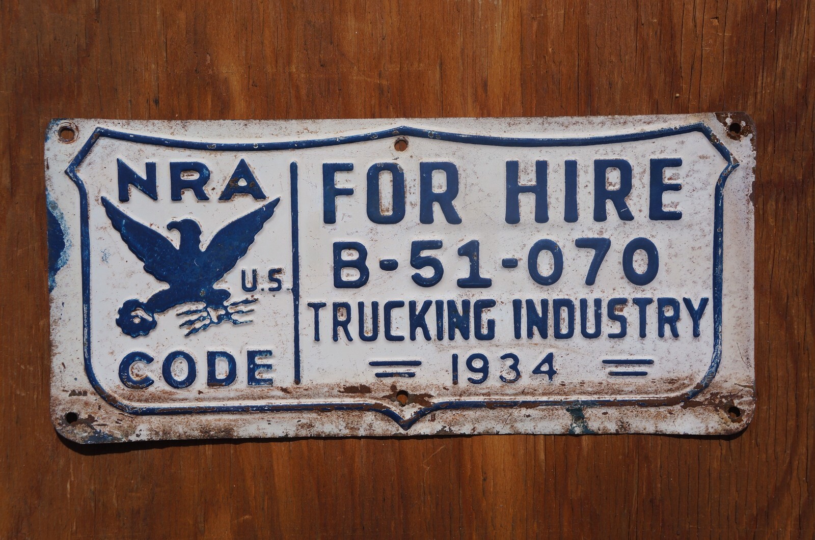 1934 USA EAGLE License Plate - NRA National Recovery Act | eBay