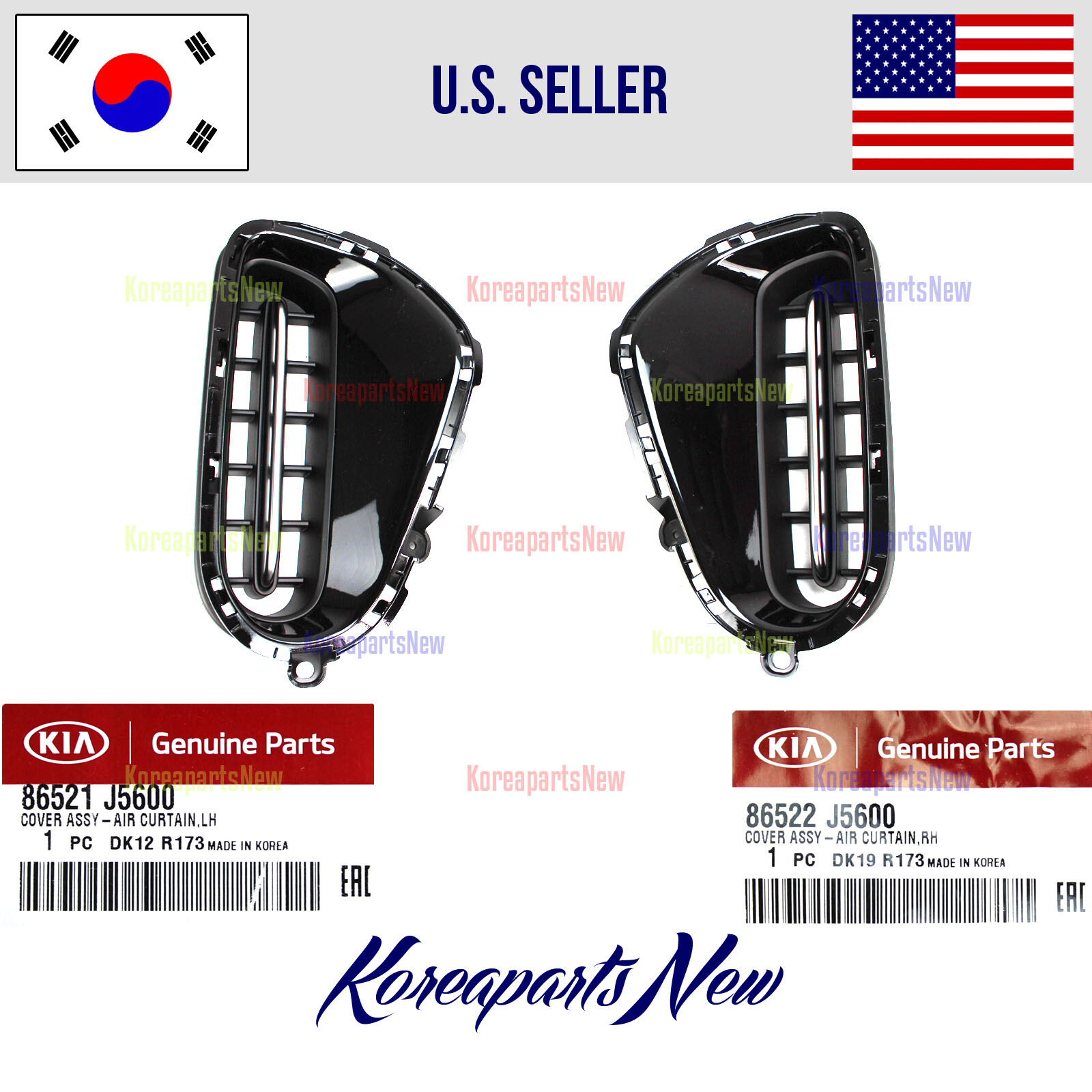 FRONT Bumper Vent Cover Right + Left ⭐GENUINE⭐ for Kia Stinger GT 3.3L ...
