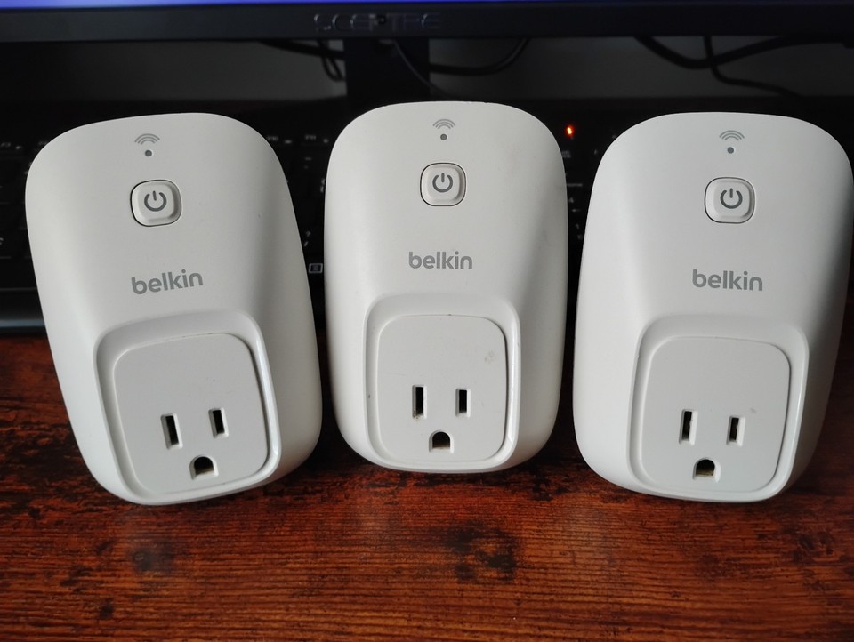 3x Belkin WeMo Switch Smart Plug F7C027 Wi-Fi Alexa and Google ...