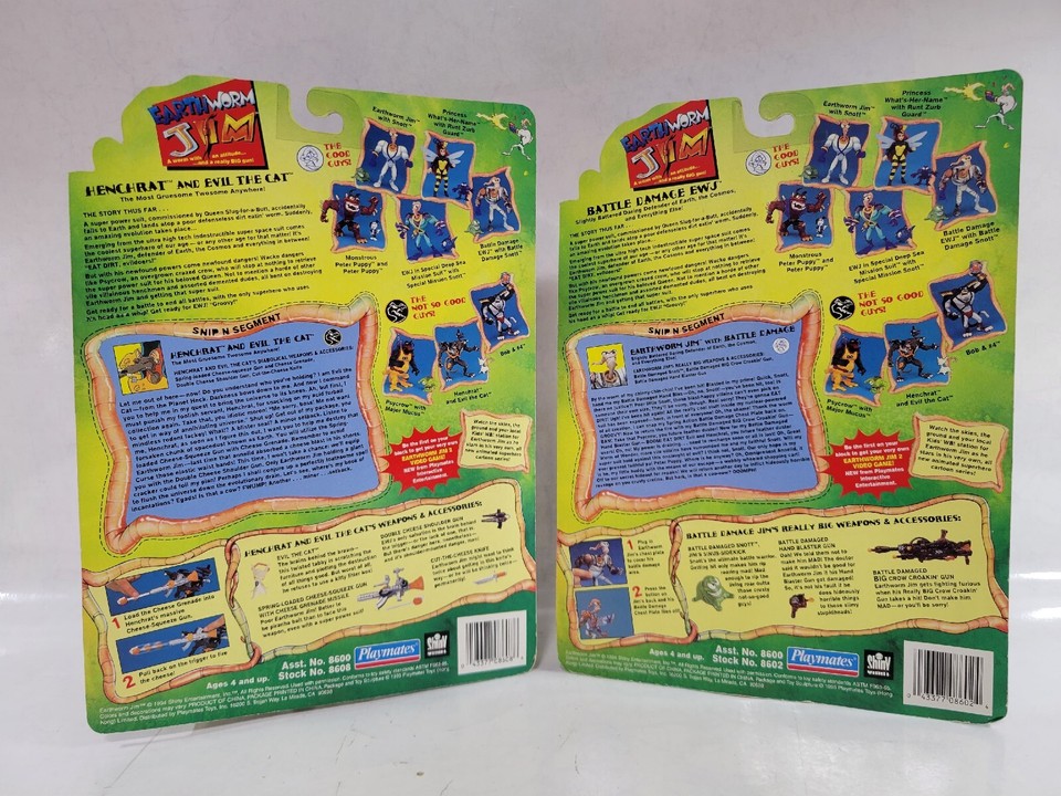 1995(NEW) Lot of 8 Earthworm Jim Figures Complete Set(NOS) Peter Puppy ...