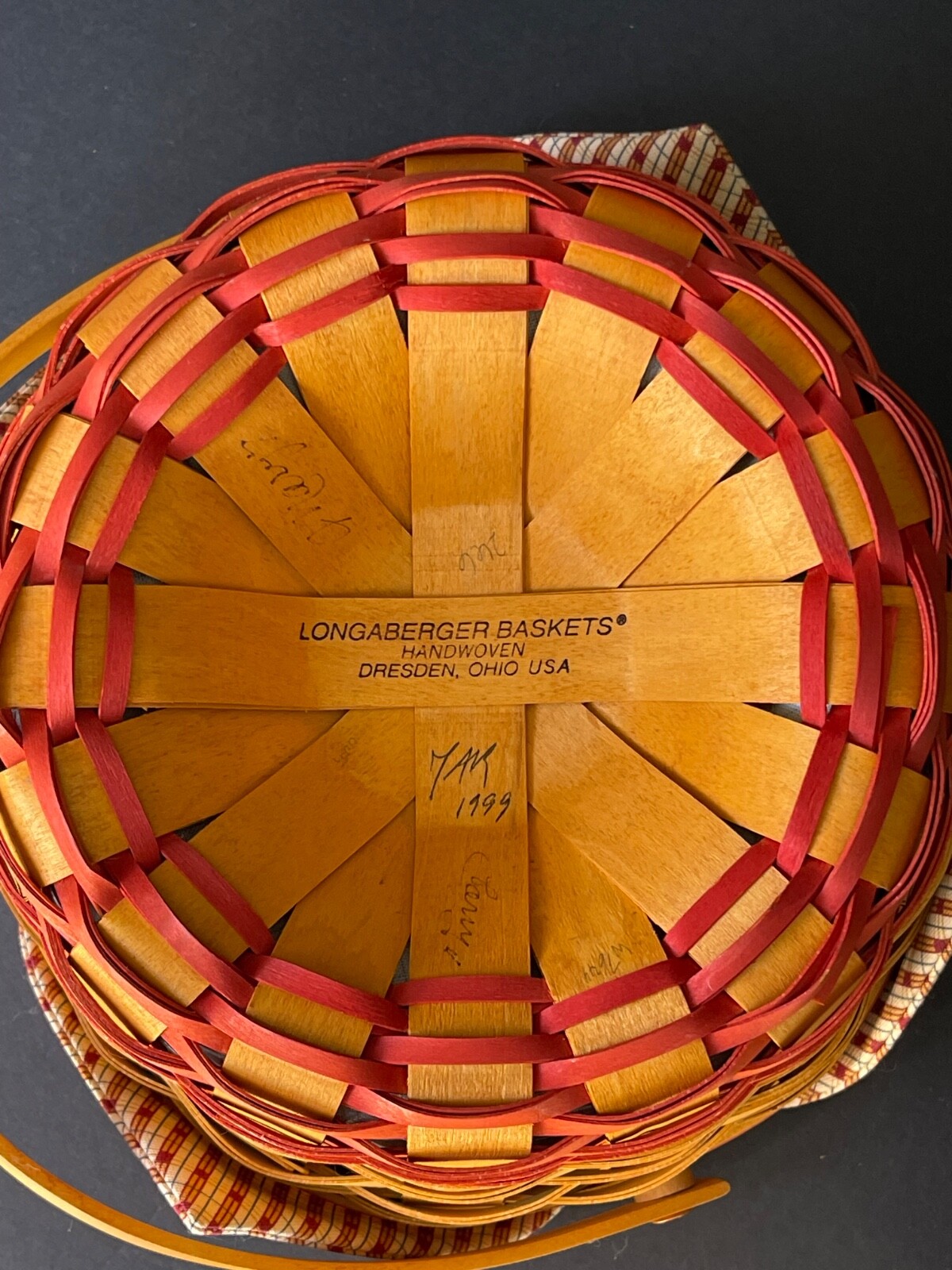 Longaberger 1999 Homestead Feature Basket Combo 13871 Tie On ...