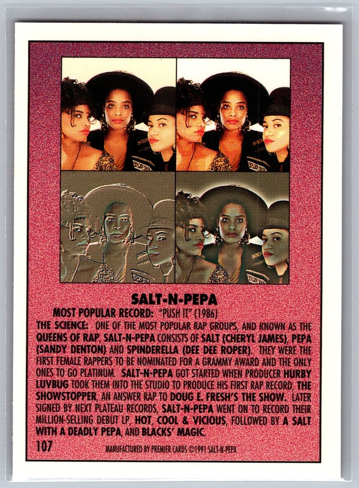 1991 The Rap Pack Series One Salt-N-Pepa #107 Trading Card | eBay