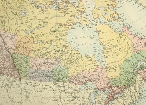 1890 ANTIQUE MAP ~ DOMINION OF CANADA ONTARIO MONTREAL NEWFOUNDLAND ...