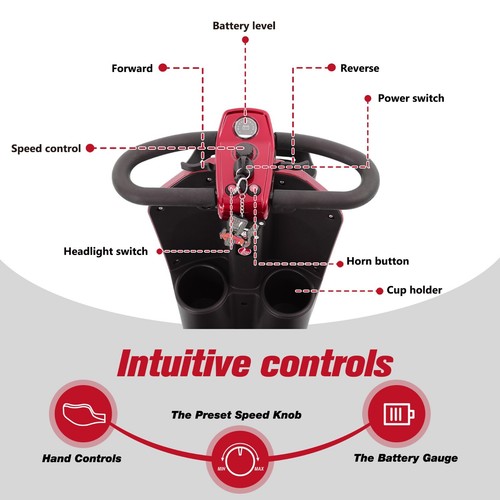 Outdoor Compact Mobility Scooter with Windshield With Front LED Light ...