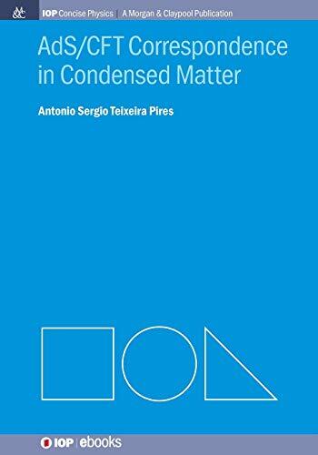 Ads/Cft in Condensed Matter 9781627053082| eBay