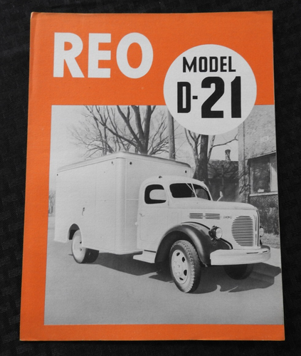 1948 "The REO Model D-21 Delivery Truck" Sales Brochure RARE Semi Box ...