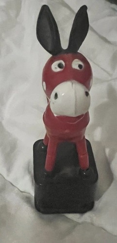 Vintage TMCollapsible RED DONKEY Push Puppet Toy Rare Hong Kong Works ...