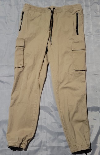 Snoop Dogg Supply Pants Mens XL Beige Cargo Utility Jogger Drawstring ...