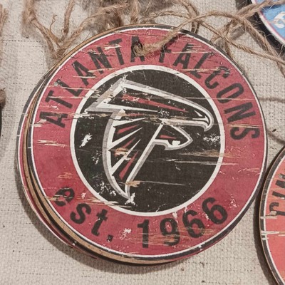 Atlanta Falcons NCAA NFL Decorative Wooden Ornament Football Christmas ...