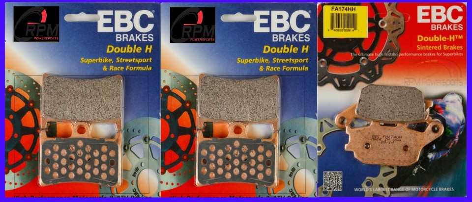EBC HH Front and Rear Brake Pads for 2016-2017 Yamaha XSR900 FA252HH ...