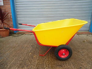 Wheelbarrow 300L Large stable yard Twin Wheel Assembled VAT &DELIVERY ...