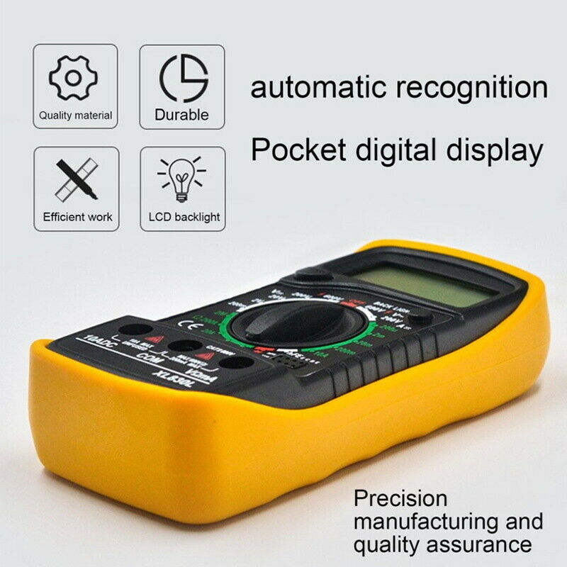 Digital LCD Multimeter Electrical Meter AC/DC Voltmeter Current OHM ...