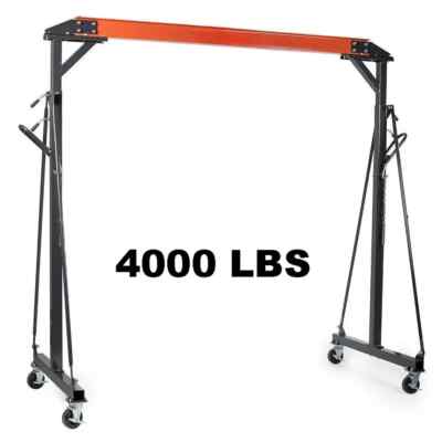 AGT Steel Portable Gantry Crane Telescoping Portable Shop Lift Hoist ...