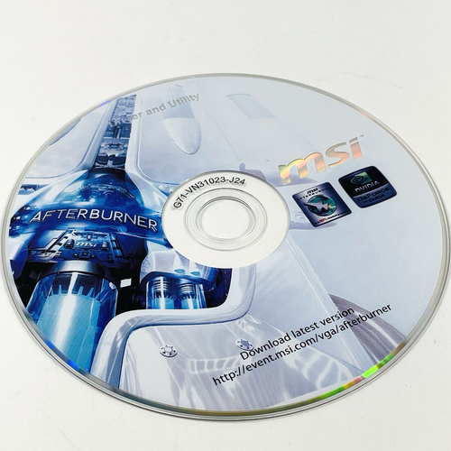 MSI NVIDIA AFTERBURNER Drivers and Utilities DVD Disc G71-VN31023-J24 ...