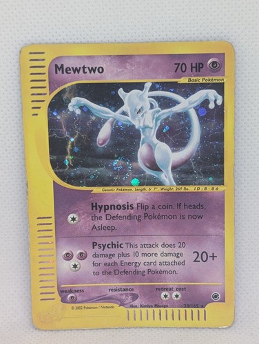 Mewtwo 020/165 Expedition Base Set Holo Rare Pokemon TCG Nintendo e ...