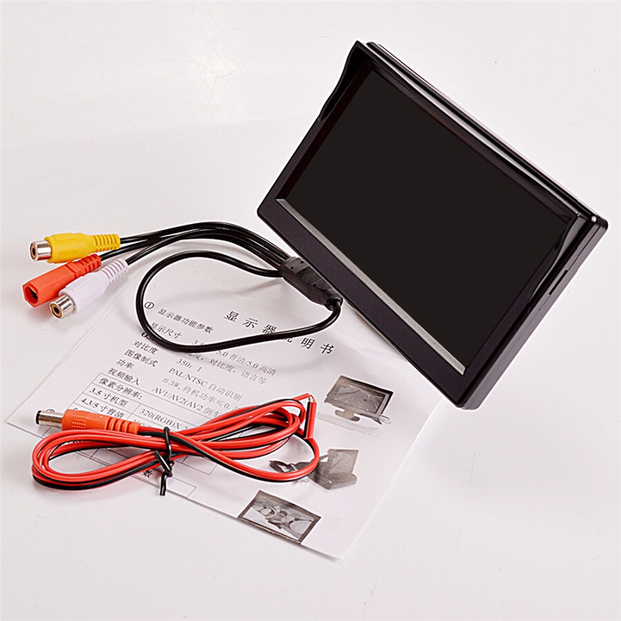 TFT LCD HD Screen RCA Monitor For Car Rear View Backup Reverse Camera ...