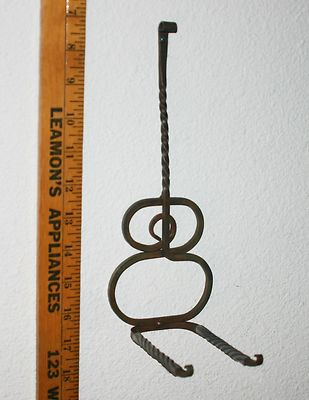 GUITAR HANGER Wrought Iron HAND FORGED Wall Mounted Instrument Holder ...