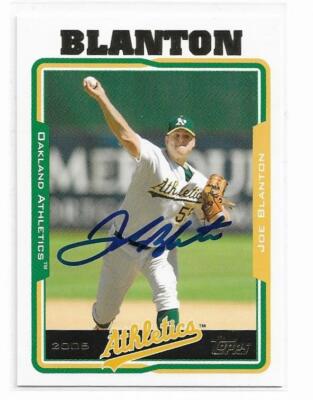 JOE BLANTON Autographed Signed 2005 Topps UH ROOKIE card Oakland A's ...