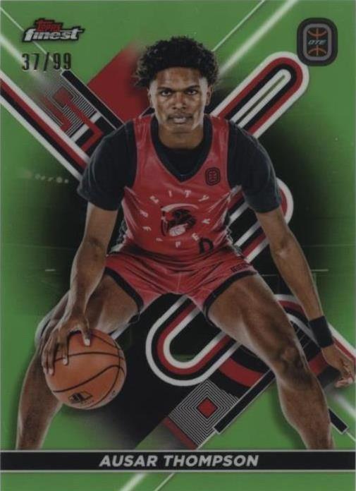 2022-23 Topps Finest OTE Overtime Elite - Ausar Thompson #72 Neon Green ...