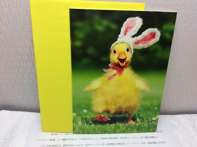 AVANTI EASTER GREETING CARD New w/Envelope "Happy Easter" YELLOW DUCK ...
