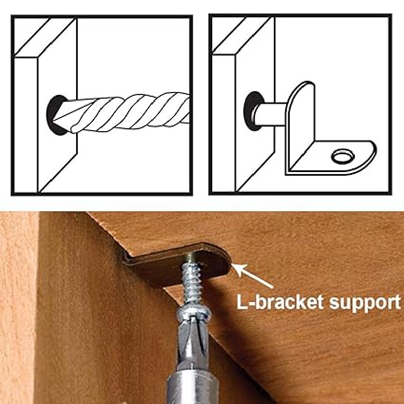 100PCS Shelf Support Stud Pins, L-Shaped Cabinet Furniture ...