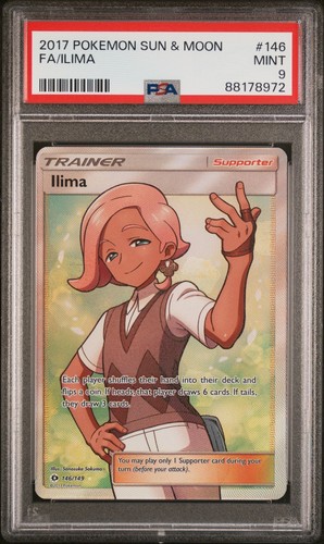 PSA 9 Ilima Full Art WAIFU #146 2017 Pokemon Sun & Moon 88178972 | eBay