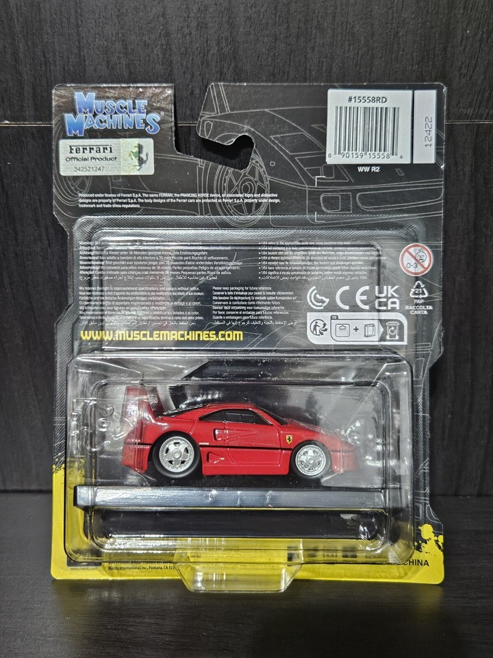Muscle Machines 1:64 Ferrari F40 – Red | eBay