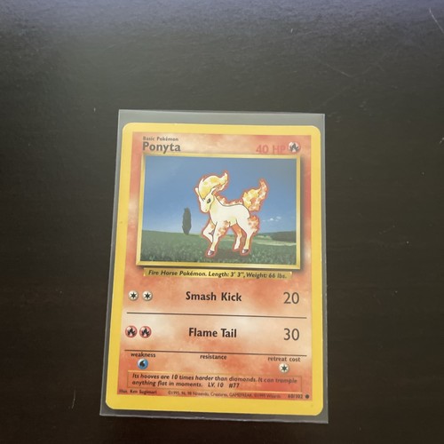 Pokémon TCG Ponyta Base Set 60/102 Regular Unlimited Common Card | eBay