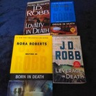 JD Robb In Death Series Mixed Lot Of 4 Books: Born In Death, Leverage ...