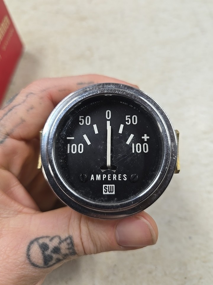 NOS Stewart Warner Ammeter Amp Gauge 2" 423261 Amperes D-369-C | eBay