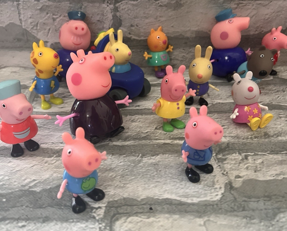Peppa Pig Family & Friends Toy Figures Collection Characters Jazwares ...